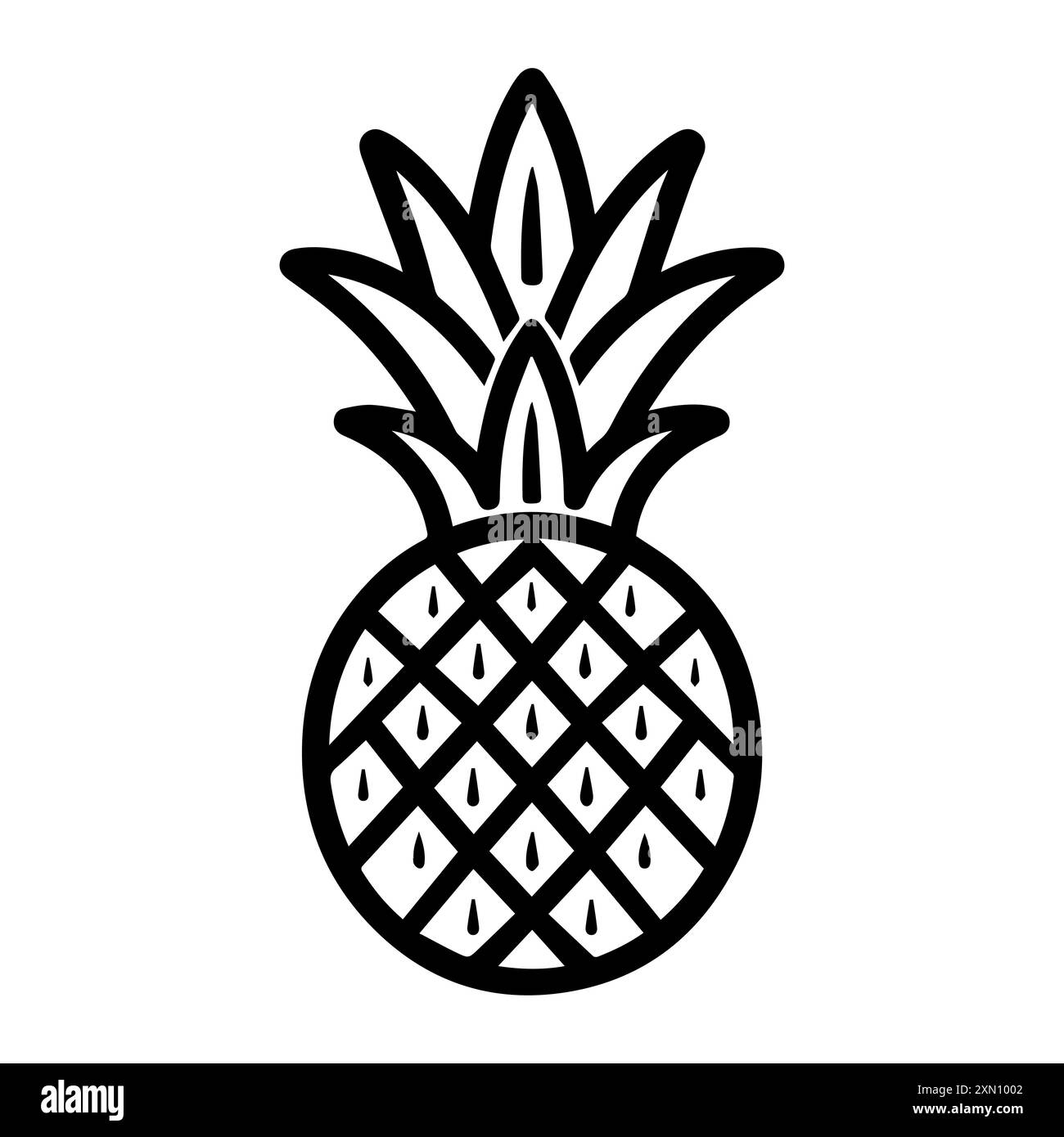 Pineapple icon or modern line symbol. Vector line art and icon design ...