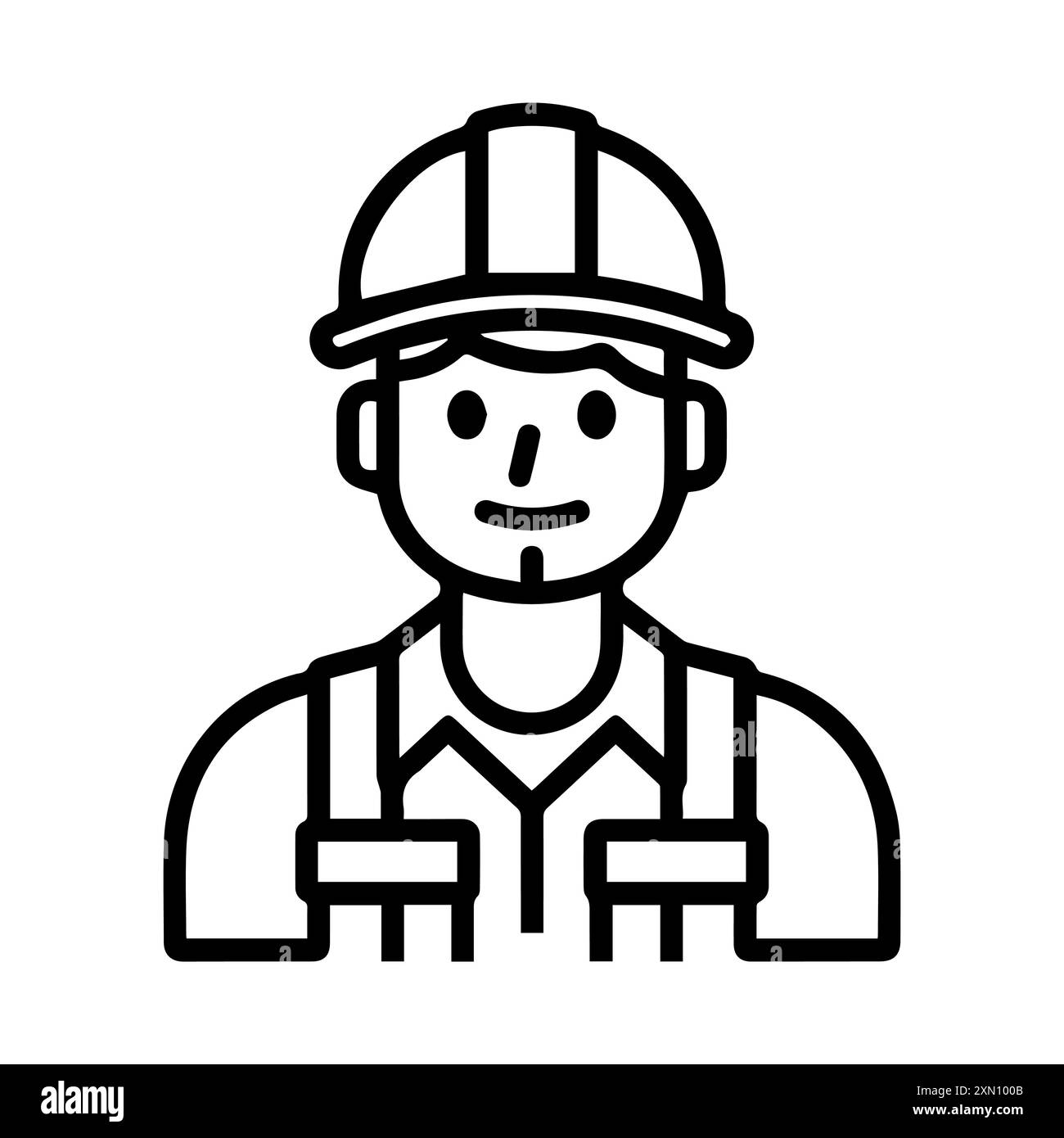 Engineer icon or modern line symbol. Vector line art and icon design ...