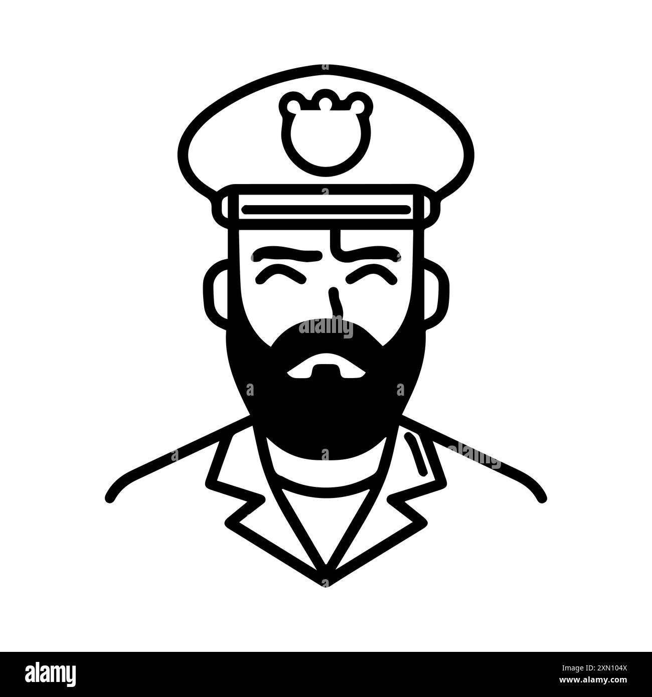 Captain icon or modern line symbol. Vector line art and icon design ...