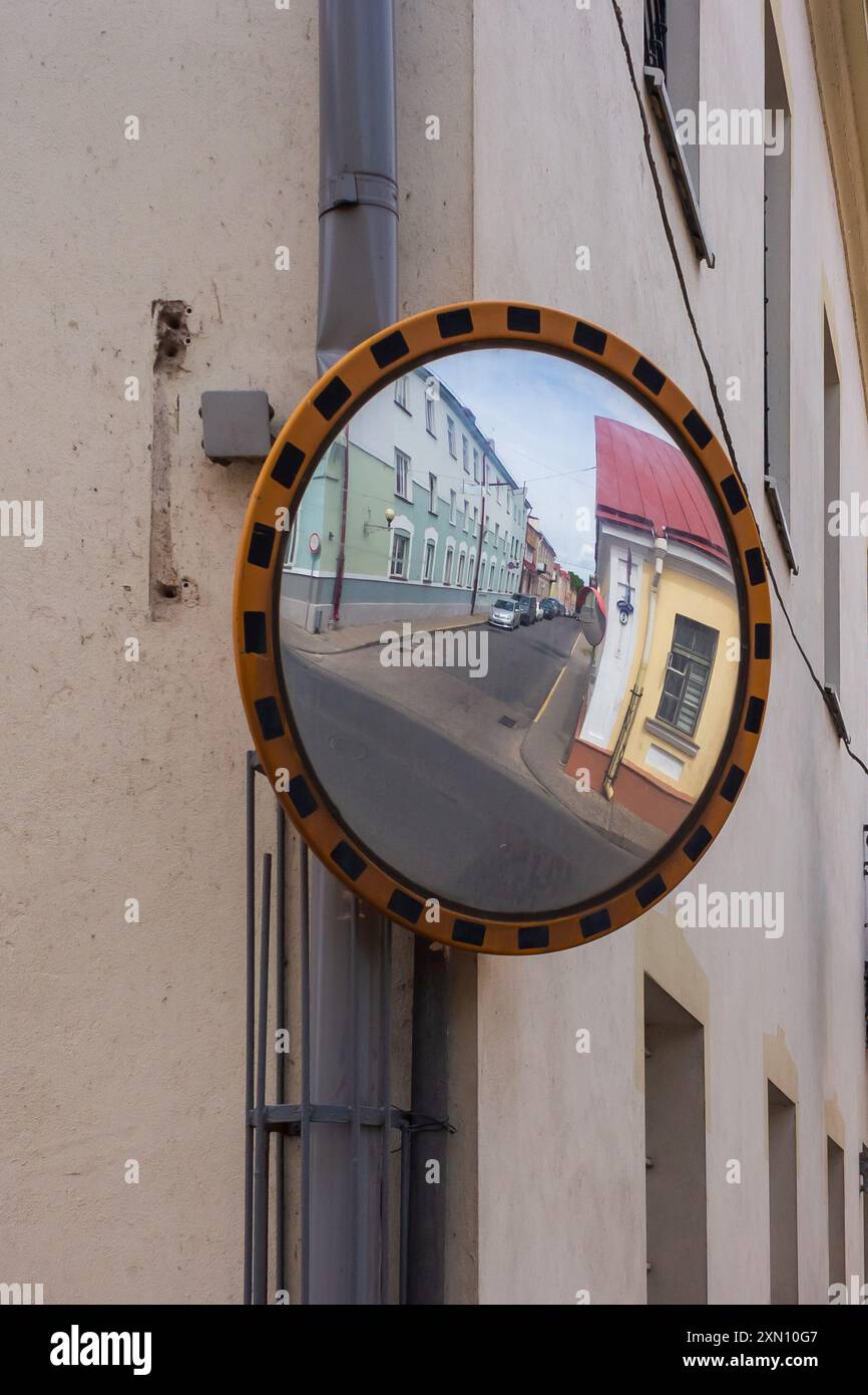 Safety mirror parking hi-res stock photography and images - Alamy
