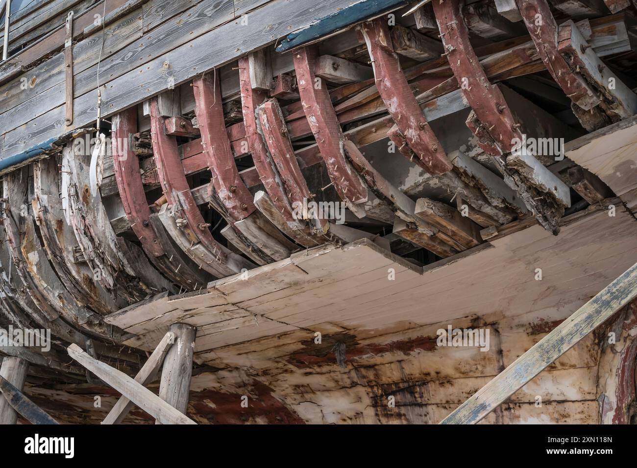 Detail old derelict wooden fishing hi-res stock photography and images ...