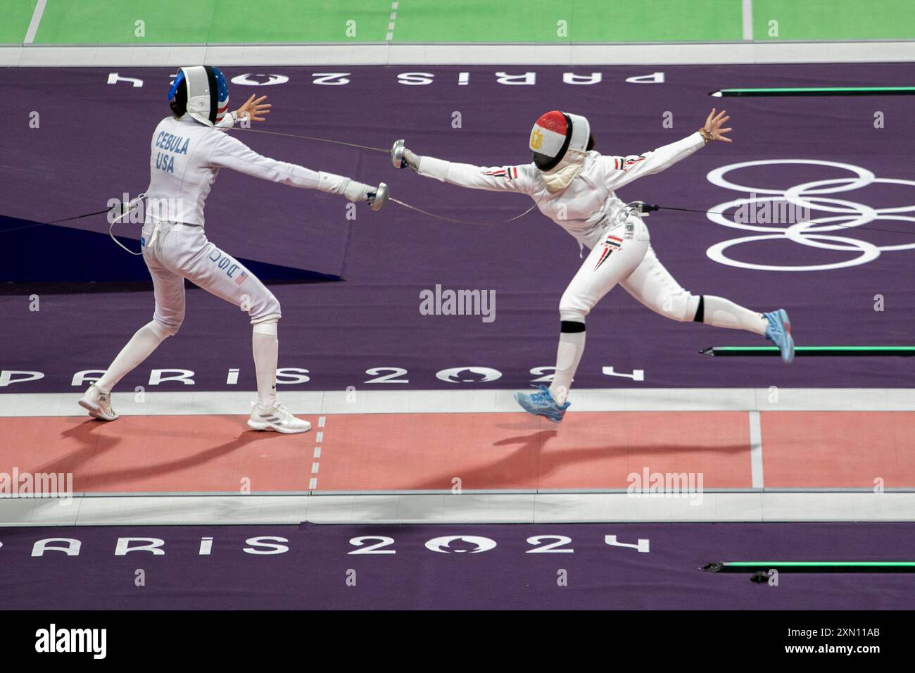 Paris, Ile de France, France. 30th July, 2024. ANNE CEBULA, USA, vs ...