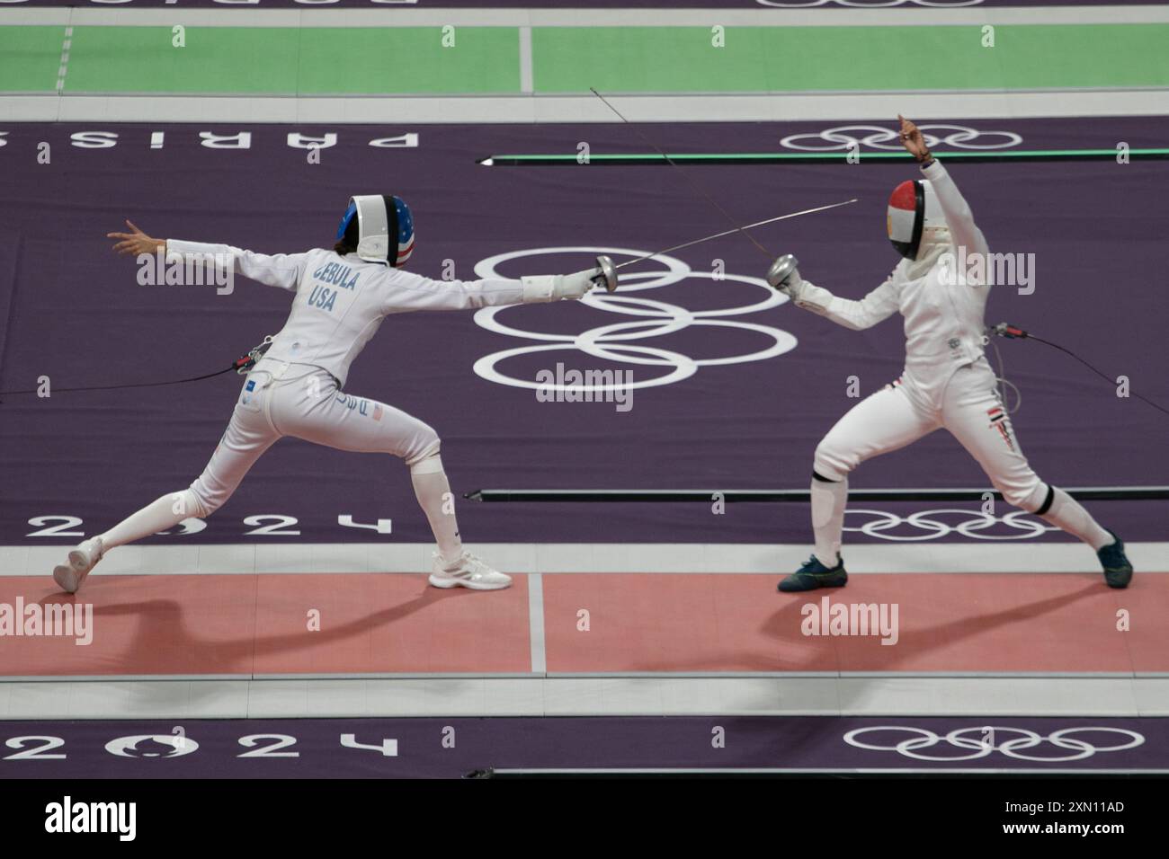 Paris, Ile de France, France. 30th July, 2024. ANNE CEBULA, USA, vs ...