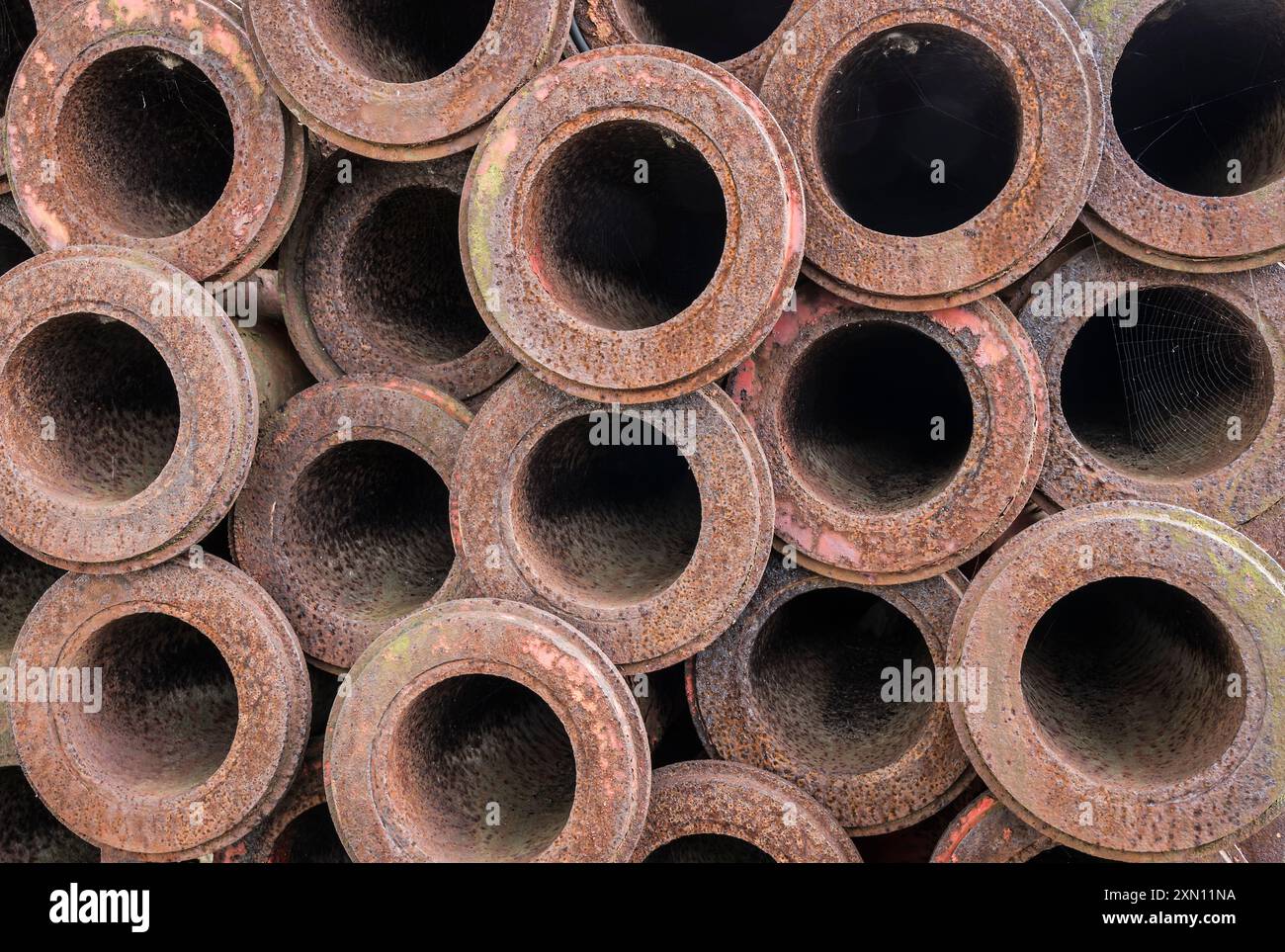 rusty tubes of a historic machine Stock Photo - Alamy