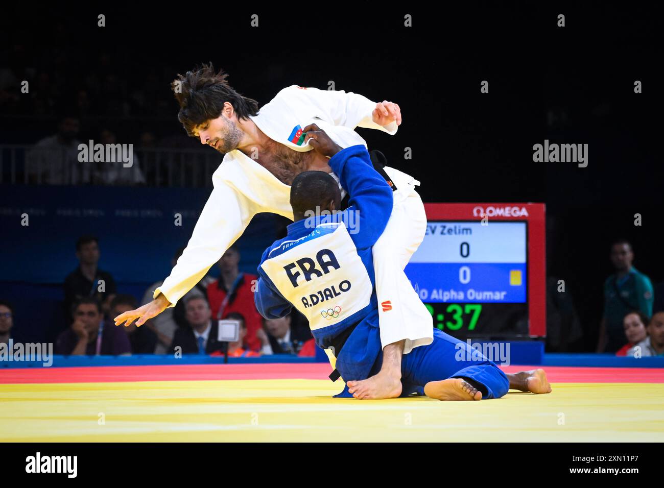Alpha Oumar Djalo ( FRA ) vs Zelim Tckaev ( AZE ), Judo, Men -81 kg ...