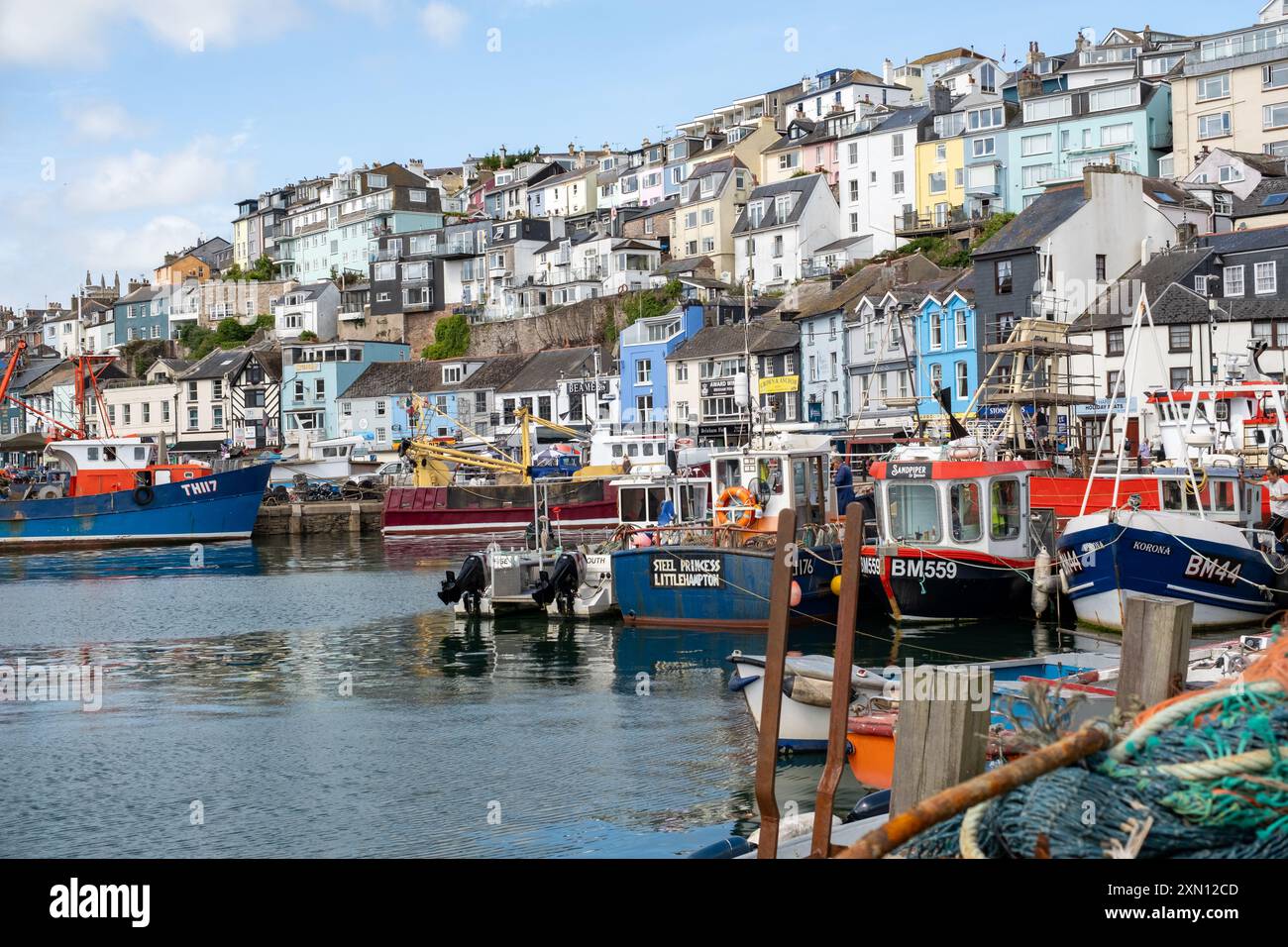 The fishing town of Brixham on the Devon coast Stock Photo - Alamy