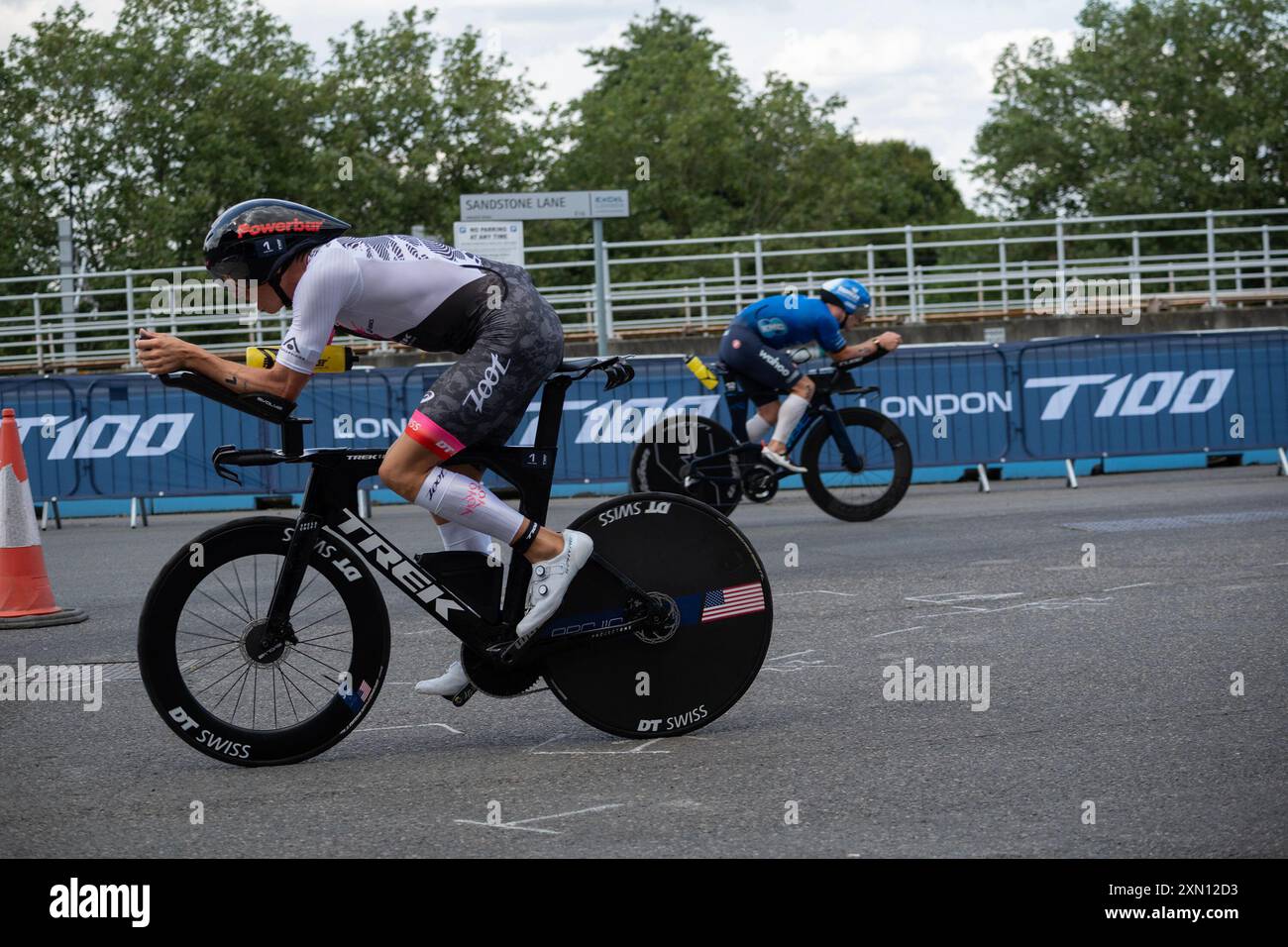 London, Royal Victoria Docks, UK. 28th July 2024. The T100 Triathlon ...