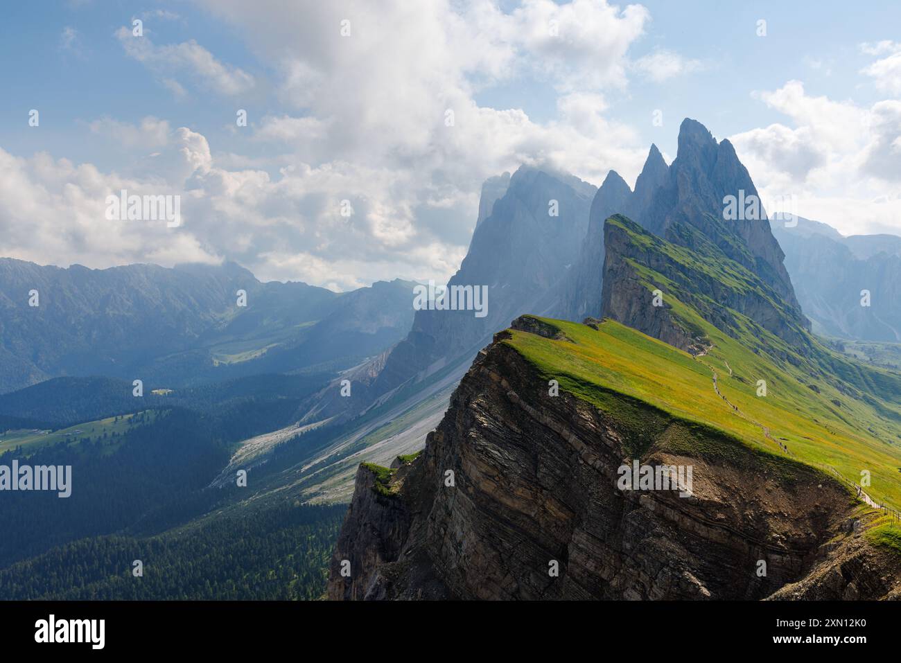A view from Seceda - Odle - Val Gardena - Ortisei - Italy Stock Photo ...