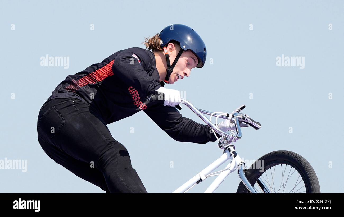 Kieran Darren David Reilly, of Britain, competes in the cycling BMX ...
