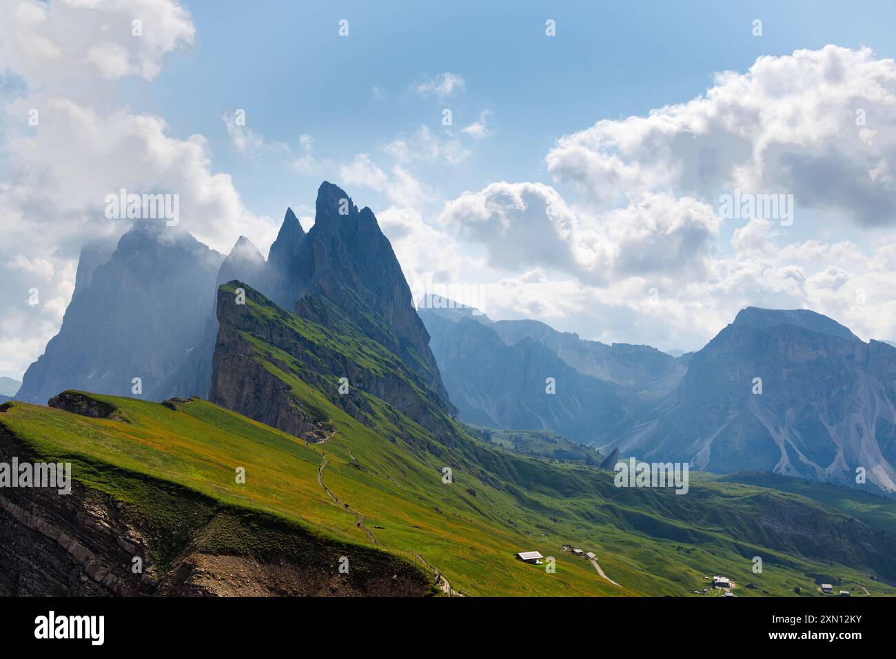 A view from Seceda - Odle - Val Gardena - Ortisei - Italy Stock Photo ...