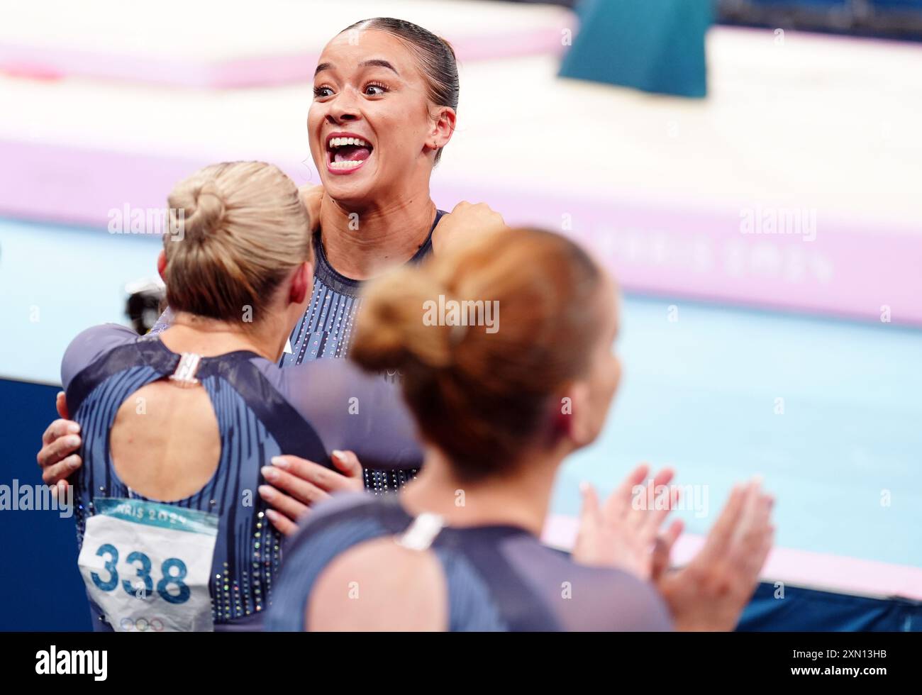 Great Britain's Georgia-Mae Fenton with Ruby Evans following the ...