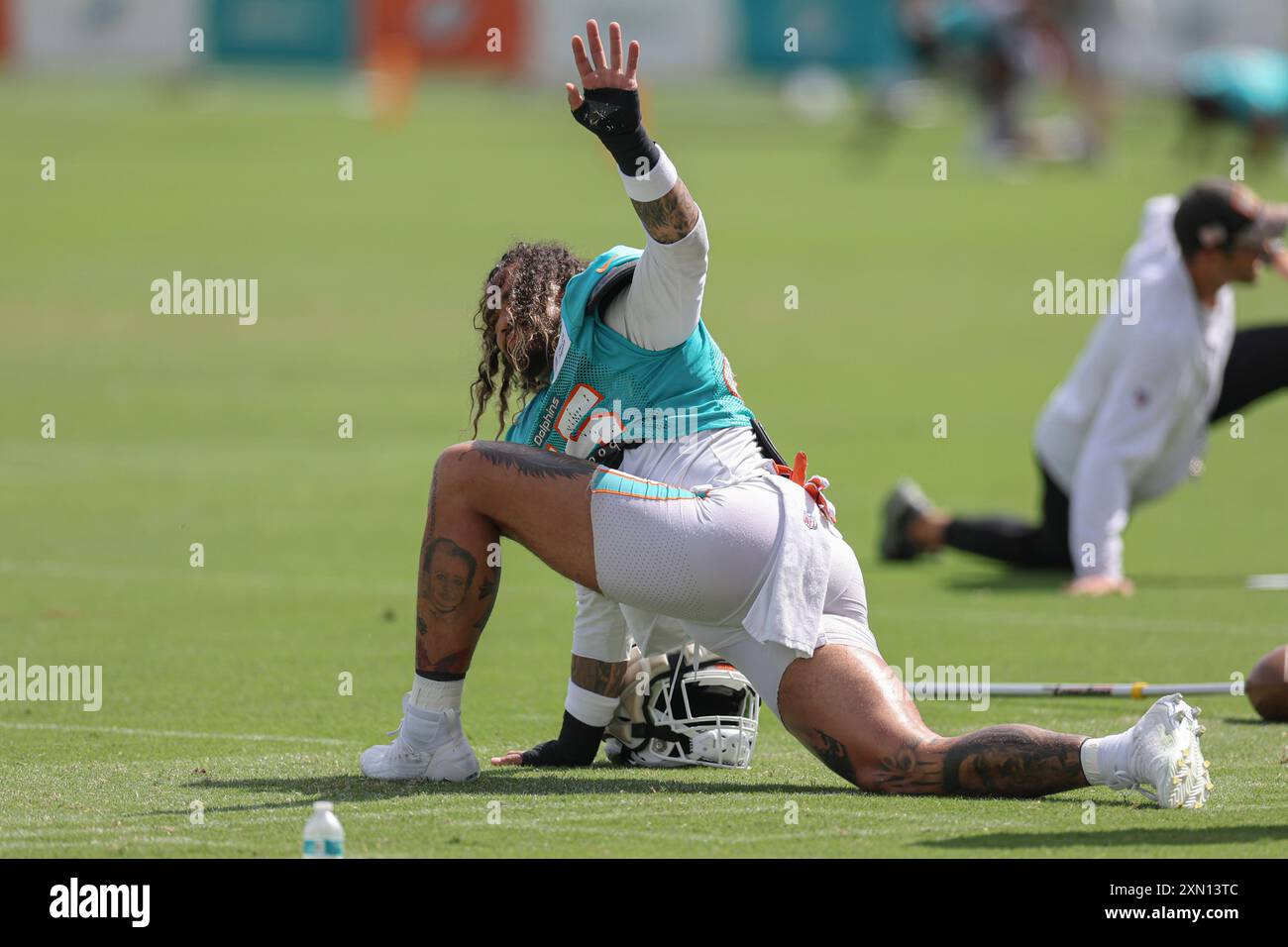 Miami Gardens, FL USA; Miami Dolphins linebacker Duke Riley (45 ...