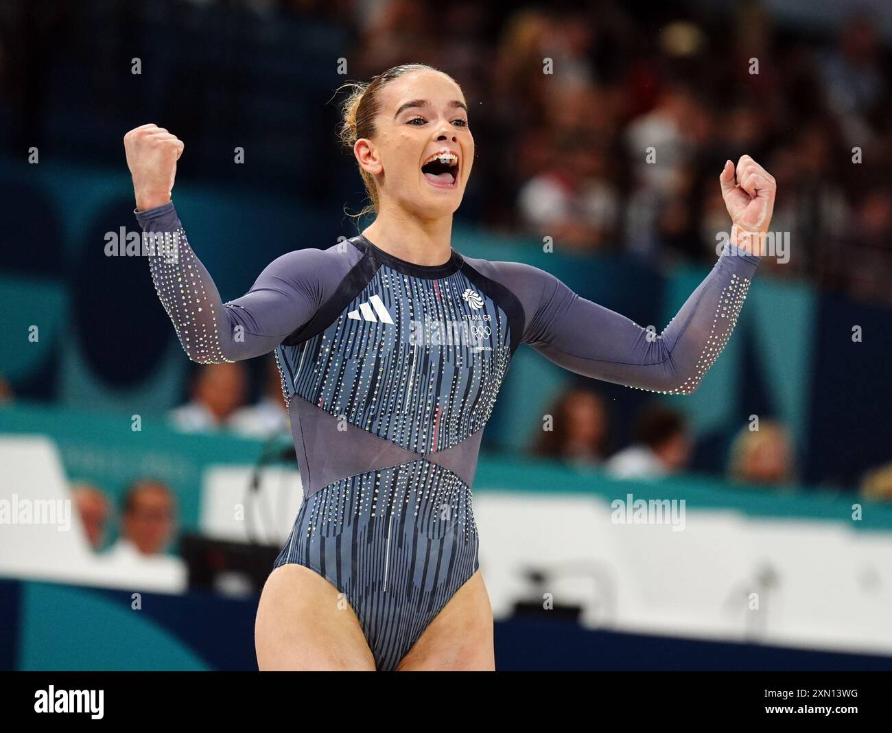 Great Britain's Alice Kinsella during the artistic gymnastics, women's team final, at Bercy ...