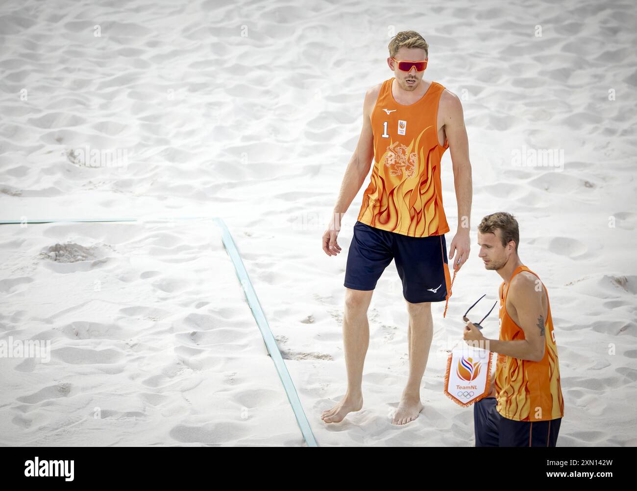 PARIS - Dutch beach volleyball players Stefan Boermans and Yorick de ...