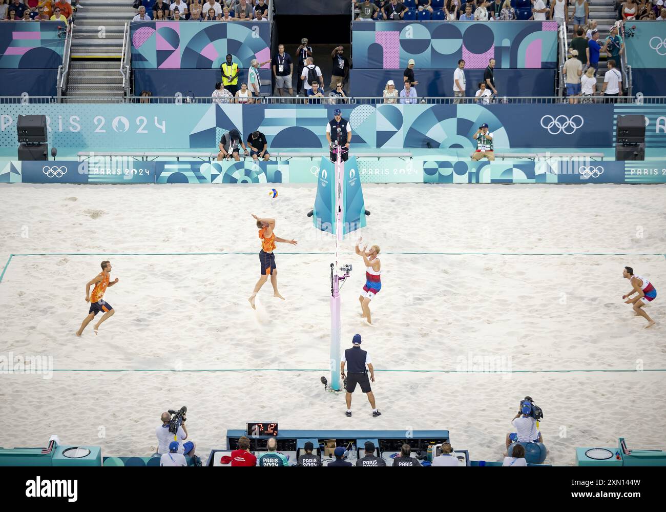 PARIS - Dutch beach volleyball players Stefan Boermans and Yorick de ...