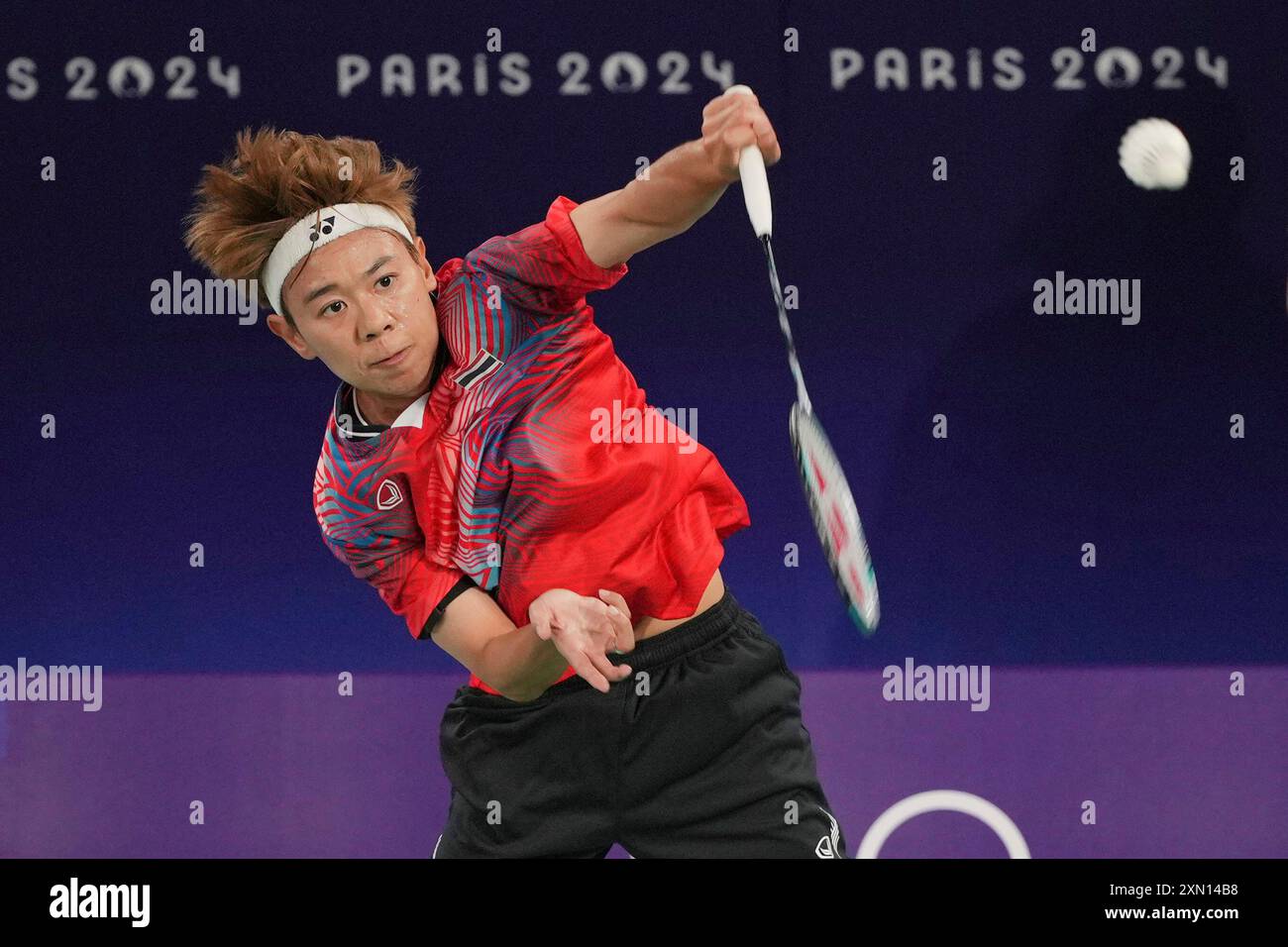 Thailand's Supanida Katethong plays against Hong Kong's Happy Lo Sin ...