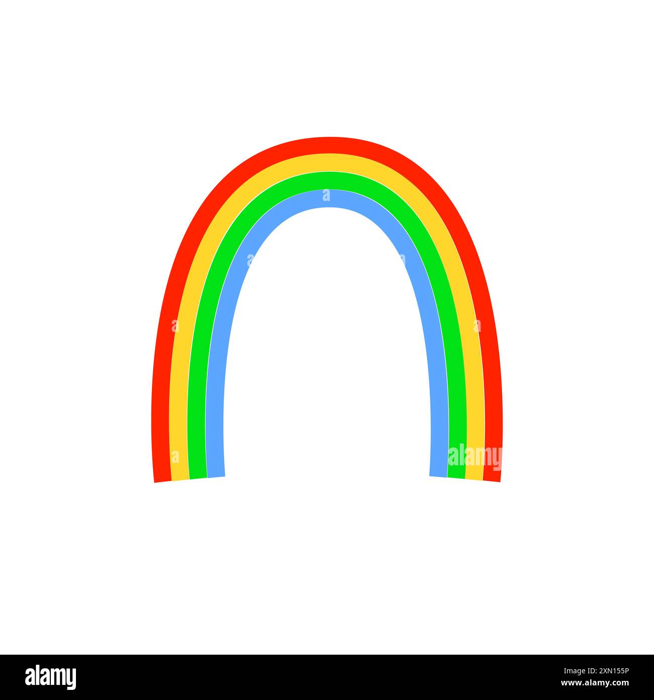Colorful rainbow hand drawn doodle minimalist vector illustration ...