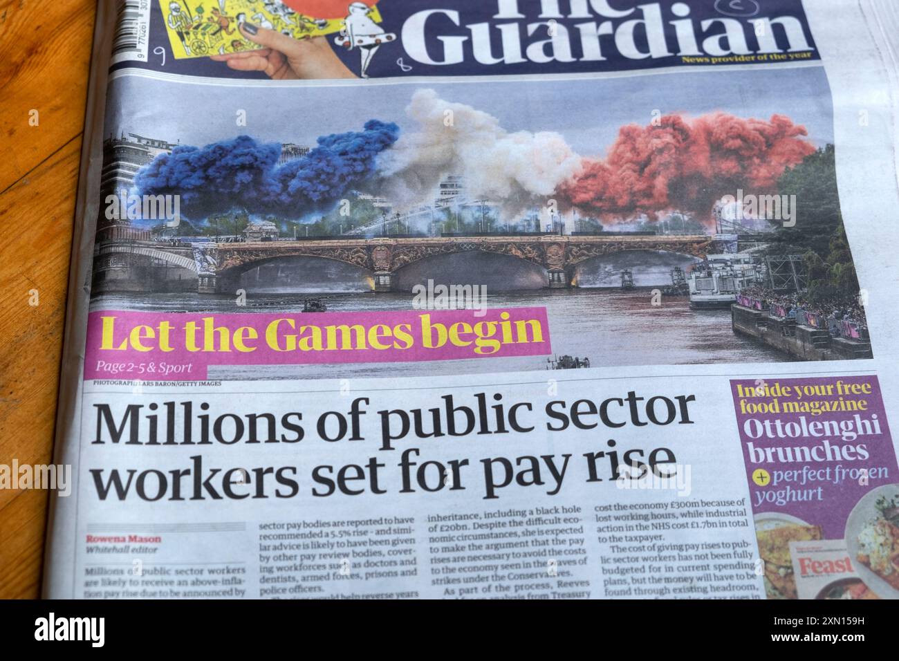 Paris Olympics'Let the Games begin' and 'Millions of public sector ...