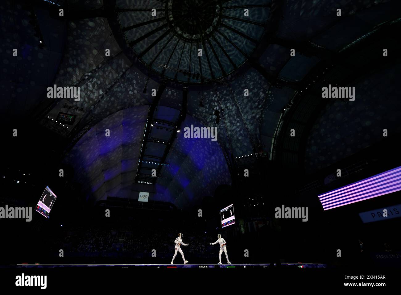 France's Auriane Mallo Breton competes with Italy's Giulia Rizzi in the ...