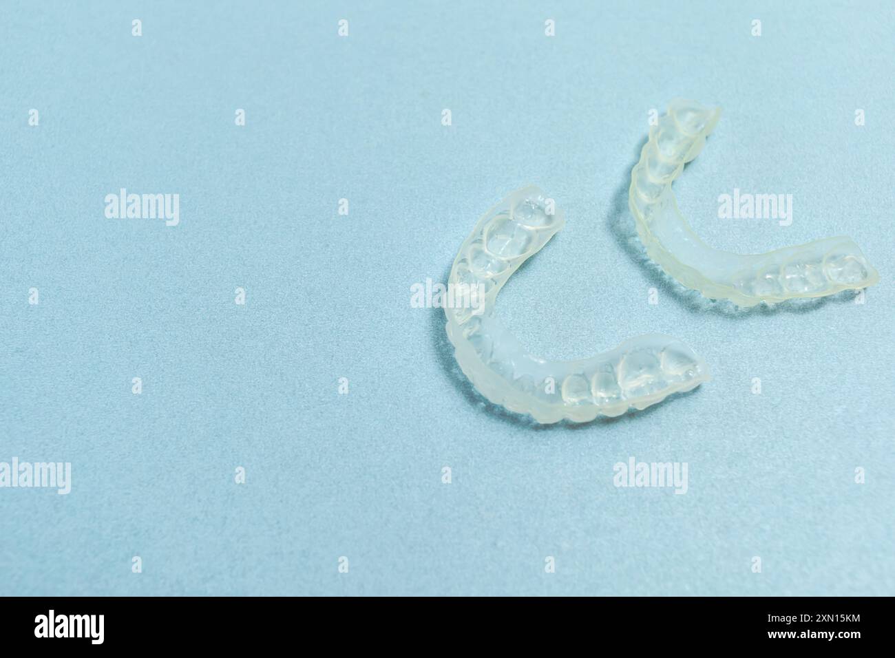 Top View Dirty Teeth Dental Night Guards in Box, White Pink Container ...