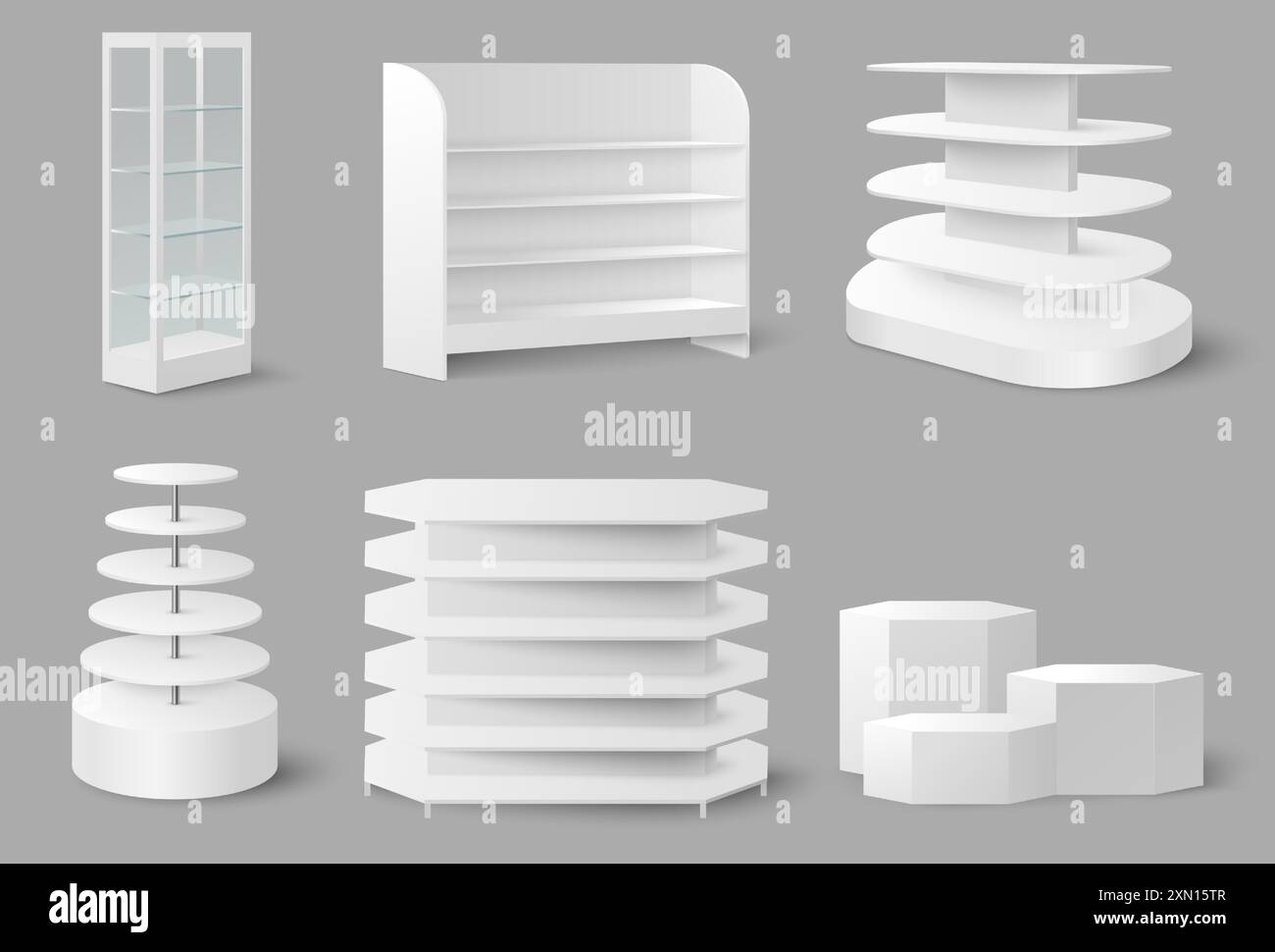 Empty display cabinets Stock Vector Images - Alamy