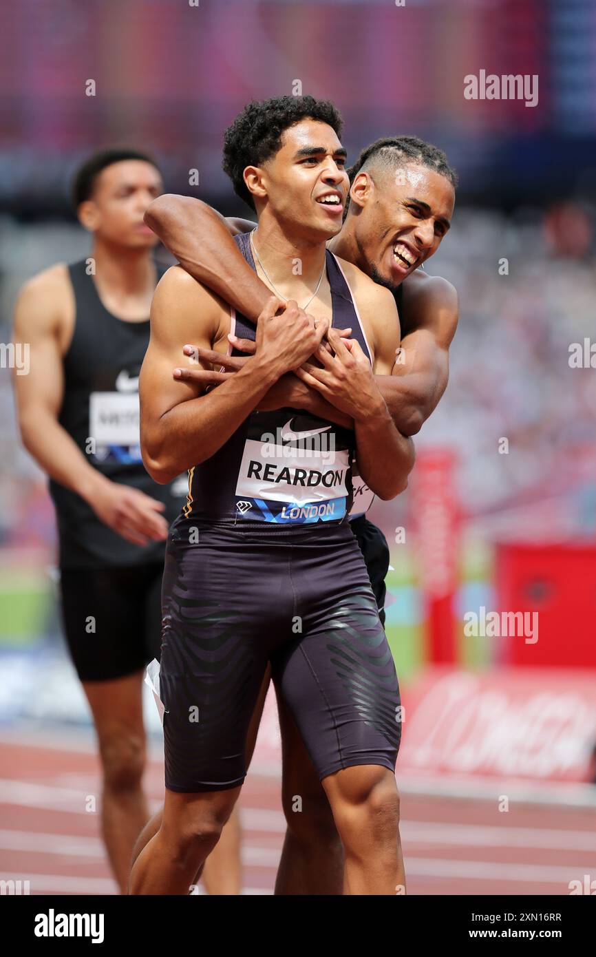 Samuel REARDON (Great Britain), celebrating victory and a personal best ...