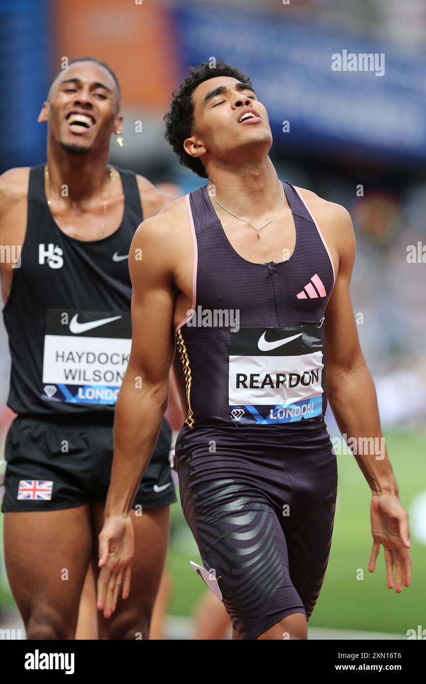 Samuel REARDON (Great Britain), celebrating victory and a personal best ...