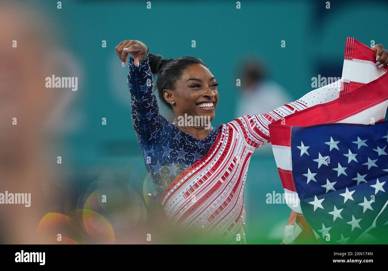 Bercy Arena, Paris, France. 30th July, 2024. SImone Biles (United ...