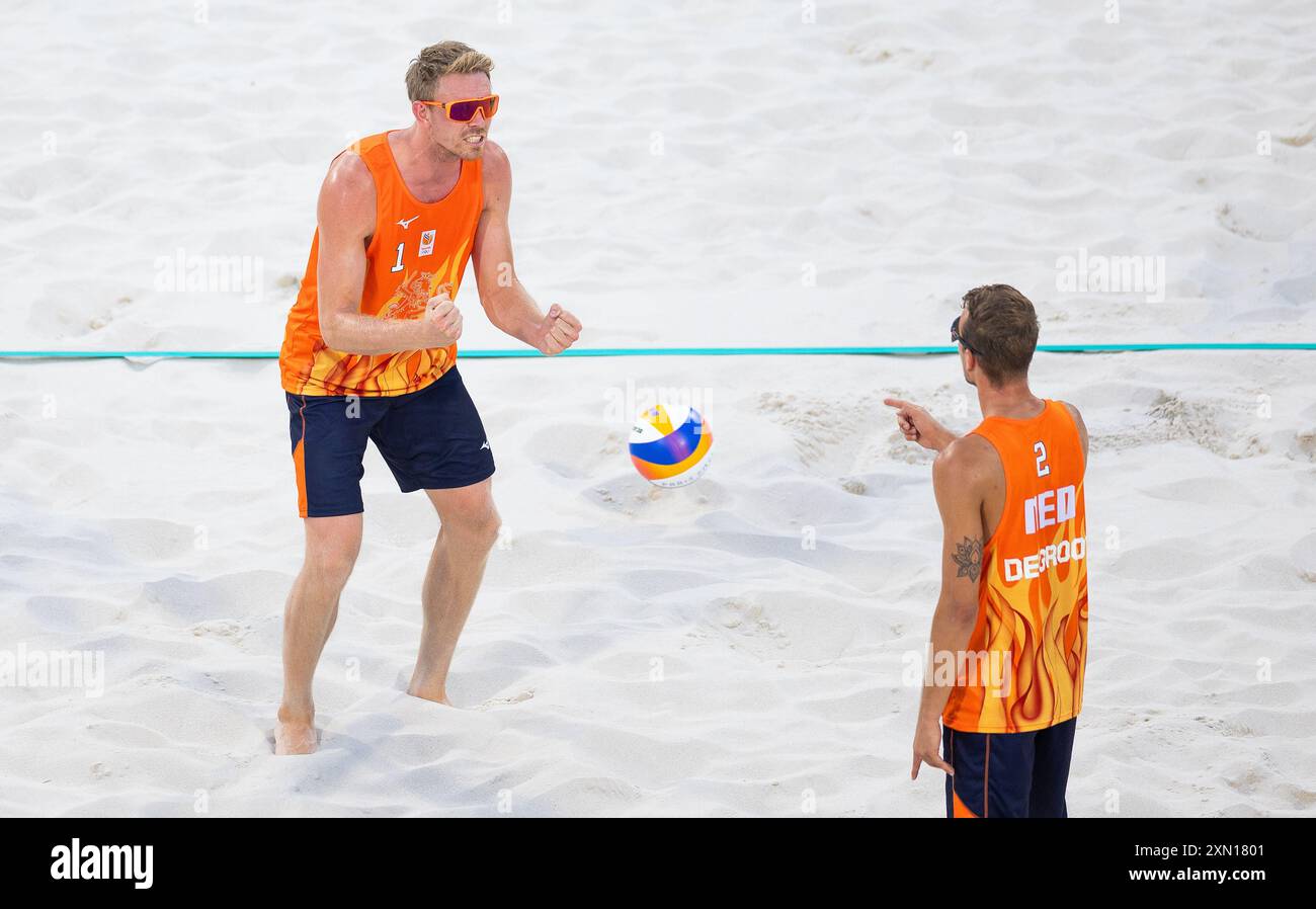 PARIS - Dutch beach volleyball players Stefan Boermans and Yorick de ...