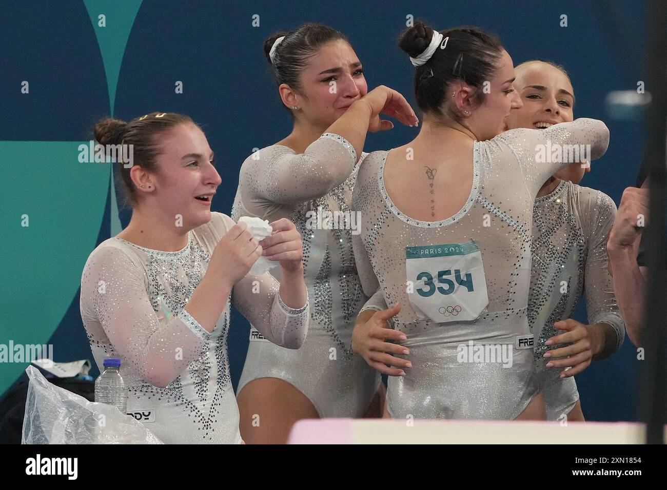 Parigi, France. 30th July, 2024. the emotion of the Italian athletes ...