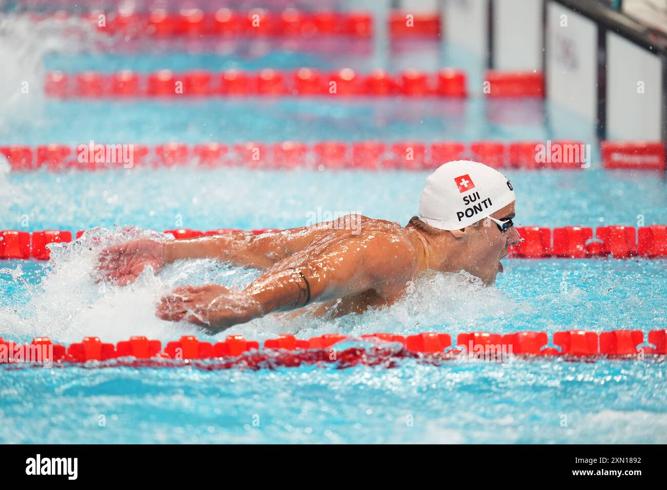 Switzerland's Noe Ponti in action during the Men's 200m Butterfly semi ...