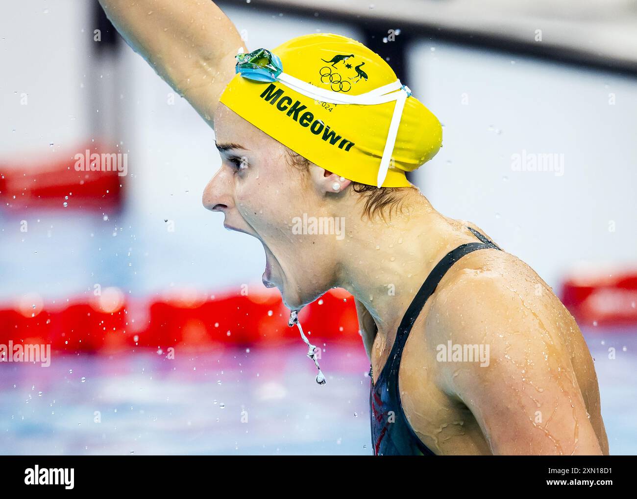 PARIS - Kaylee McKeown from Australia wins the final on the 100 meters ...