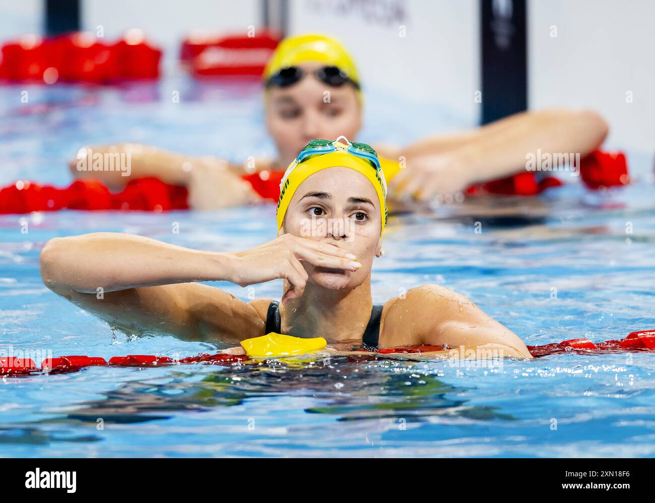 PARIS - Kaylee McKeown from Australia wins the final on the 100 meters ...