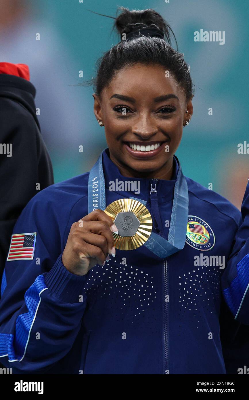 PARIS, FRANCE. 30th July, 2024. Simone Biles of Team United States ...