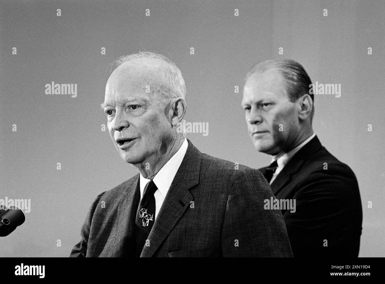 Former U.S. President Dwight D. Eisenhower and U.S. Congressman Gerald ...