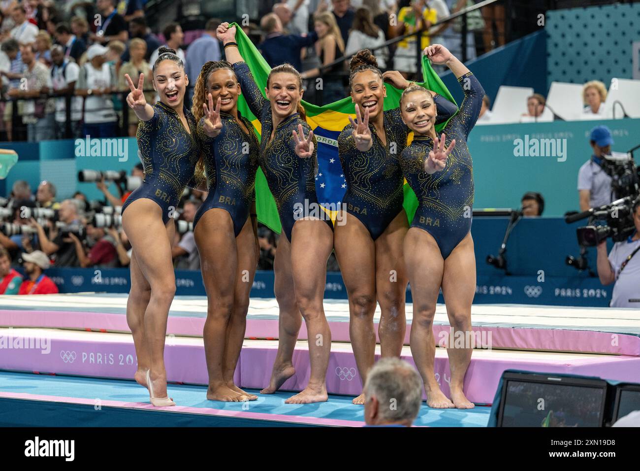 Paris, France. 30th July, 2024. Brazilian Women's Gymnastics Team ...