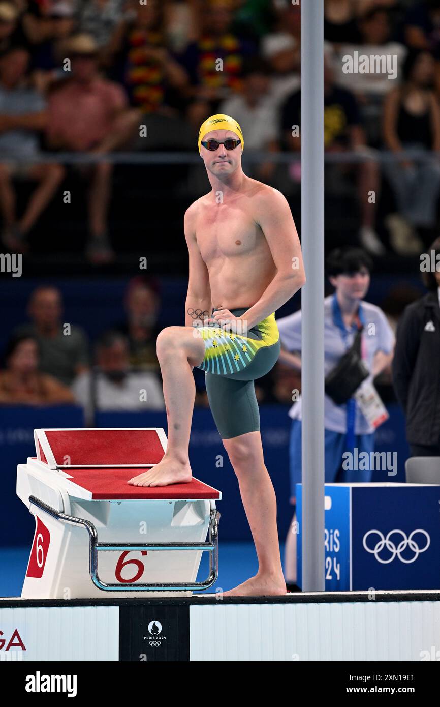 Paris, France. 30th July, 2024. Australian swimmer Elijah Winnington ...