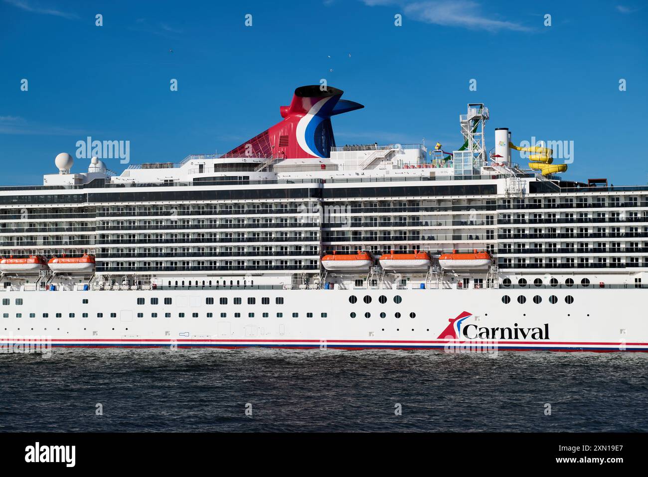 Edinburgh Scotland, UK 30 July 2024. Carnival Legend at Port of Leith ...