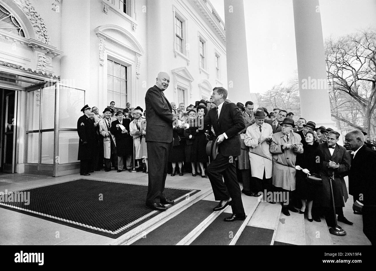 U.S. President Dwight Eisenhower, shaking hands with U.S. President ...