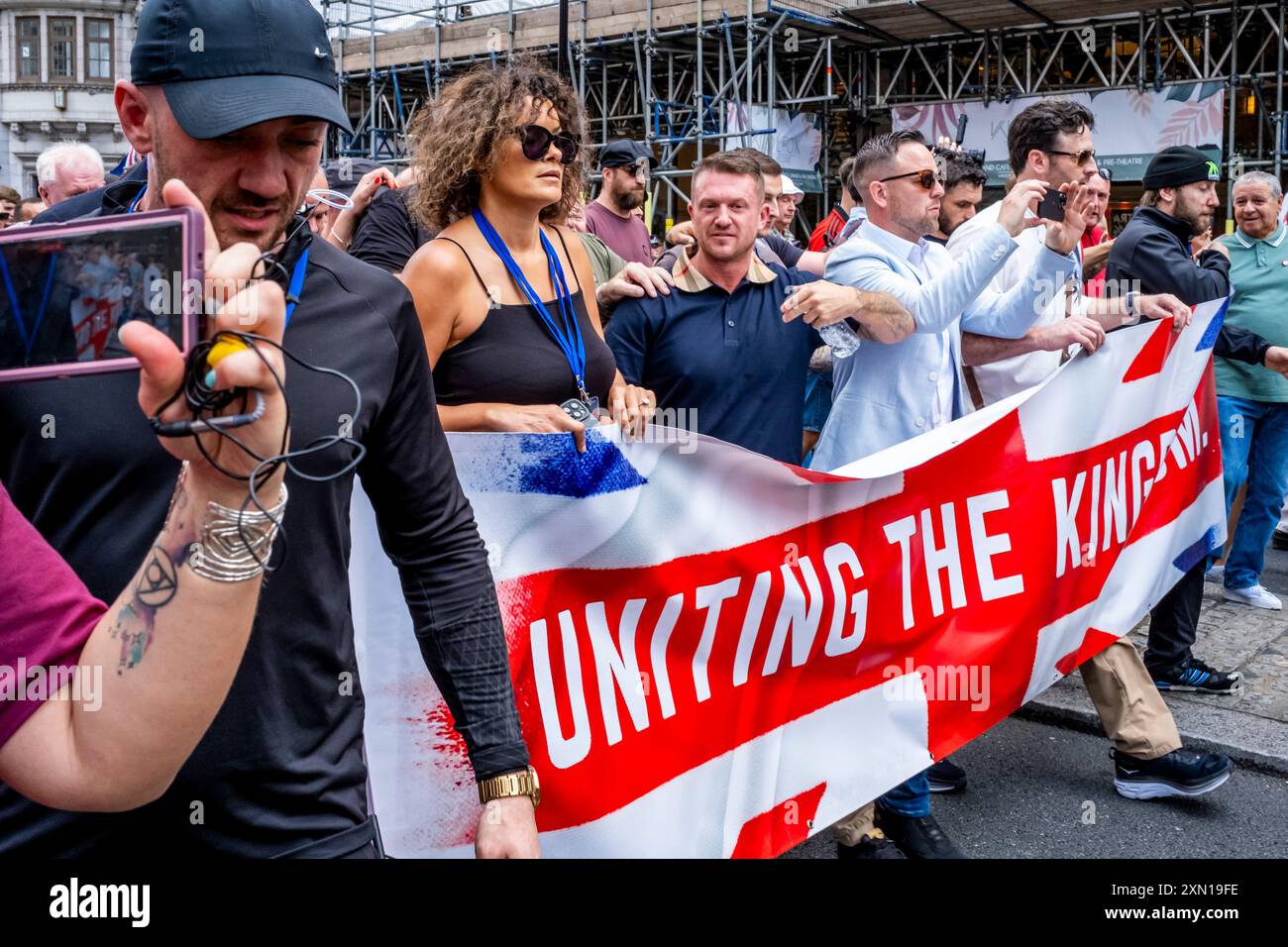 The Right Wing Activist Tommy Robinson Marches Through Central London ...
