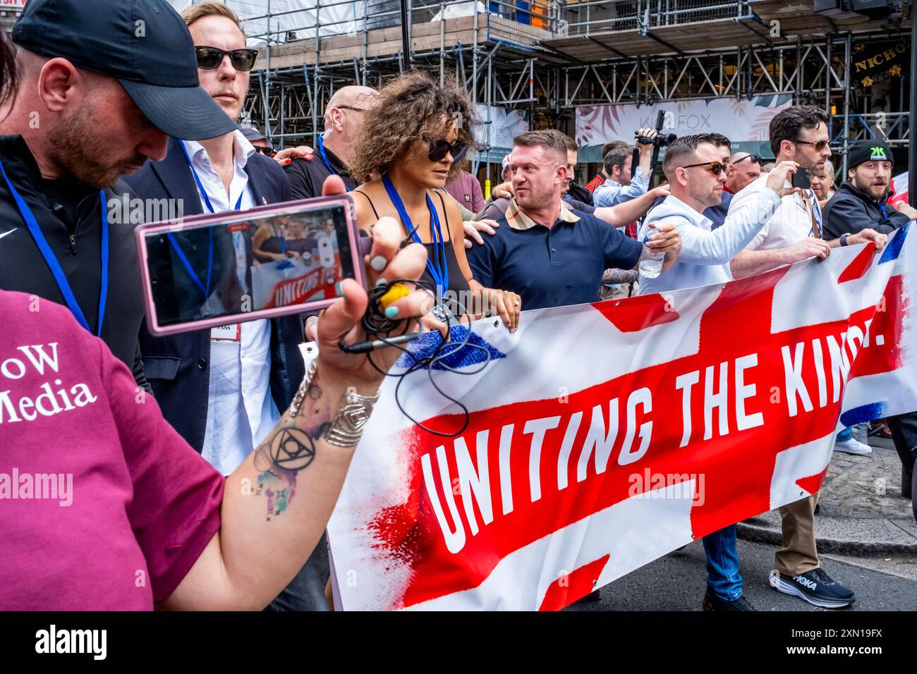 The Right Wing Activist Tommy Robinson Marches Through Central London ...