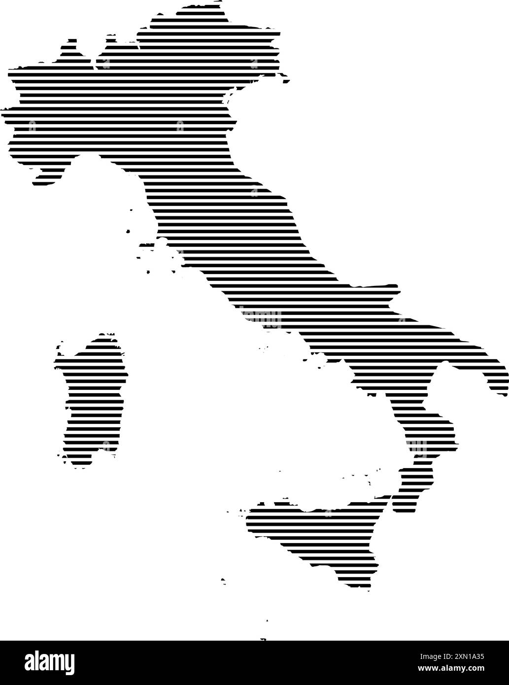 Italy map with lined pattern vector illustration Stock Vector Image ...