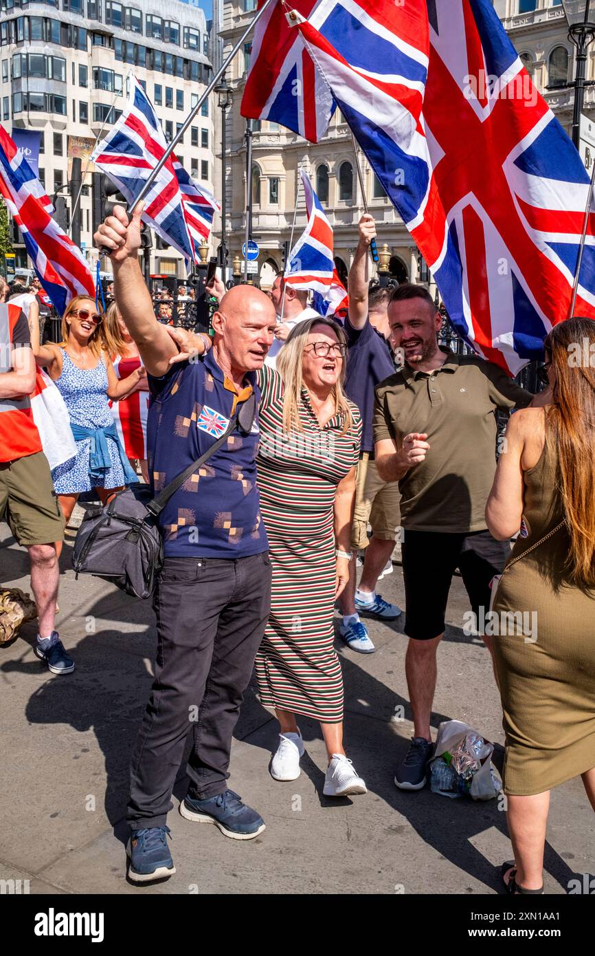 A Patriotic British Couple In Trafalgar Square At The July 27th ...