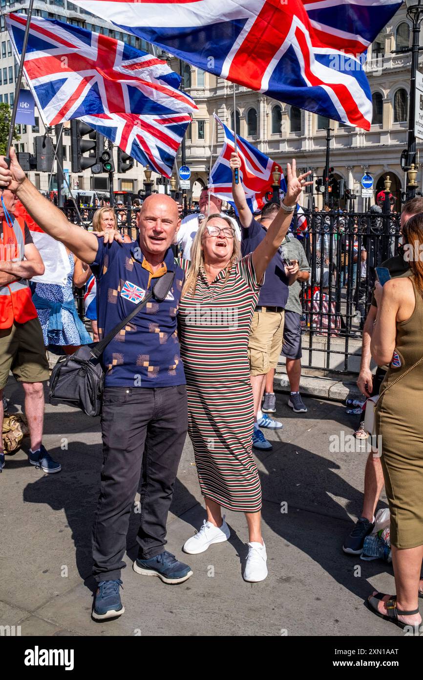 A Patriotic British Couple In Trafalgar Square At The July 27th ...