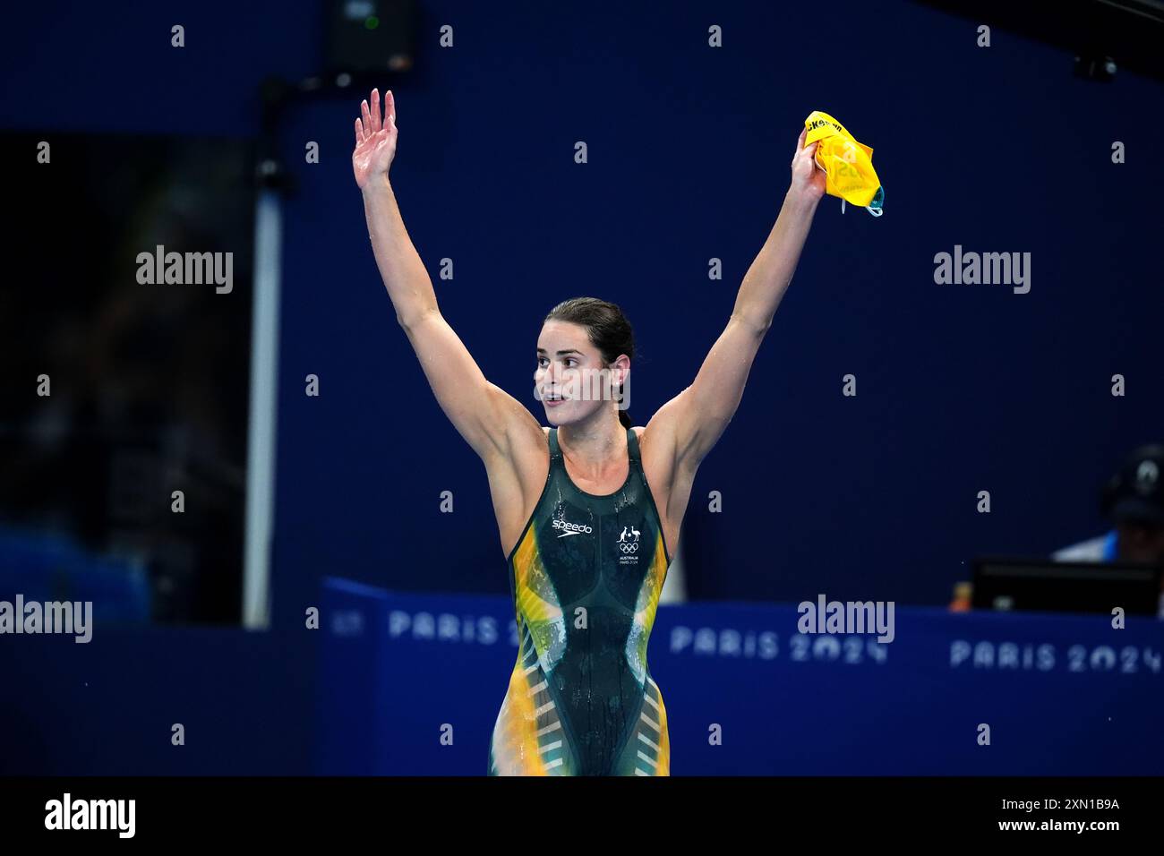 Australia's Kaylee McKeown celebrates after winning the women's 100m ...