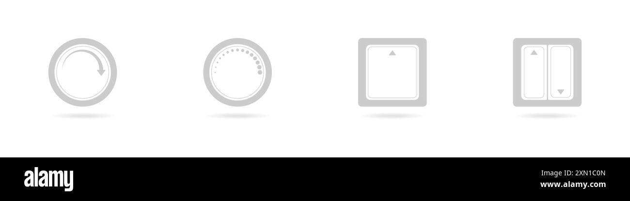 Vector light switch. Light on and off buttons vector. simple isolated ...