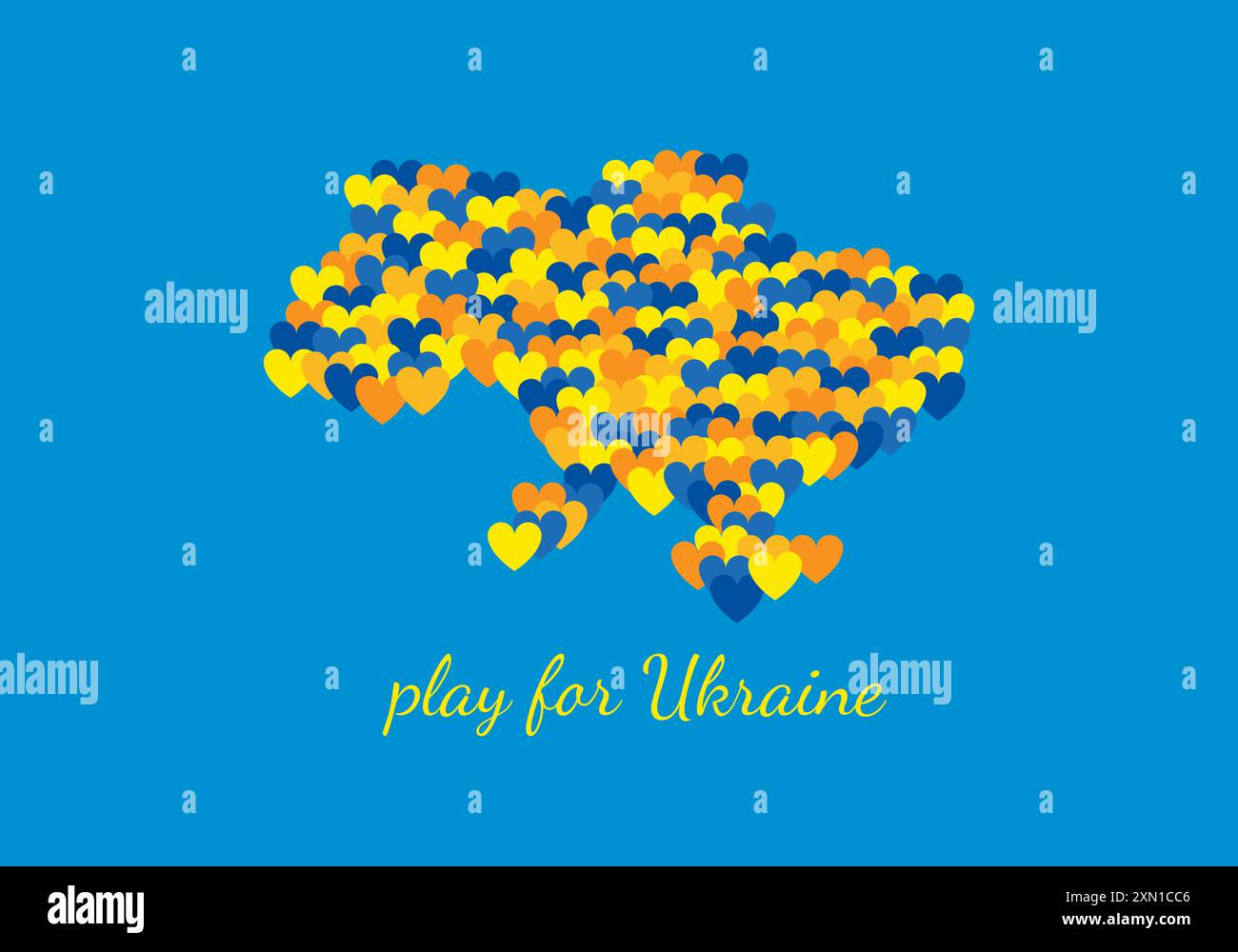 Ukraine from hearts. Associative illustration of peace, love and ...