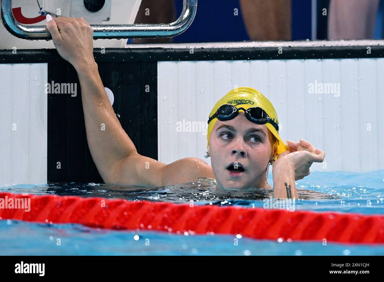 Paris, France. 30th July, 2024. Australian swimmer Shayna Jack after ...