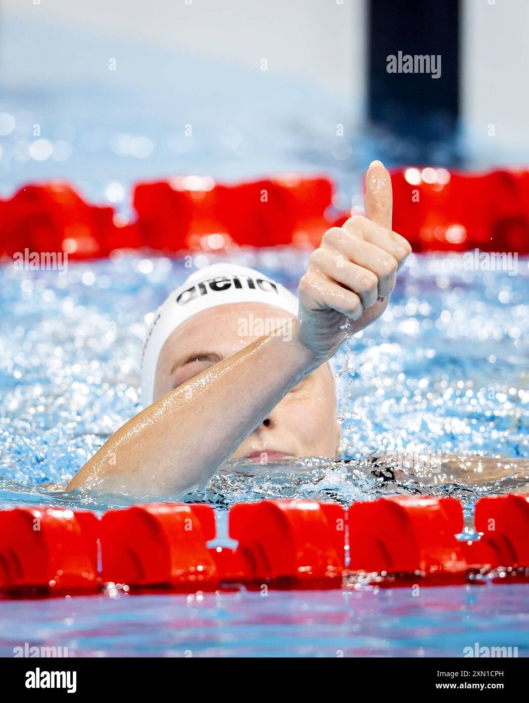 PARIS - Marrit Steenbergen after the semi-finals of the 100 meters free ...