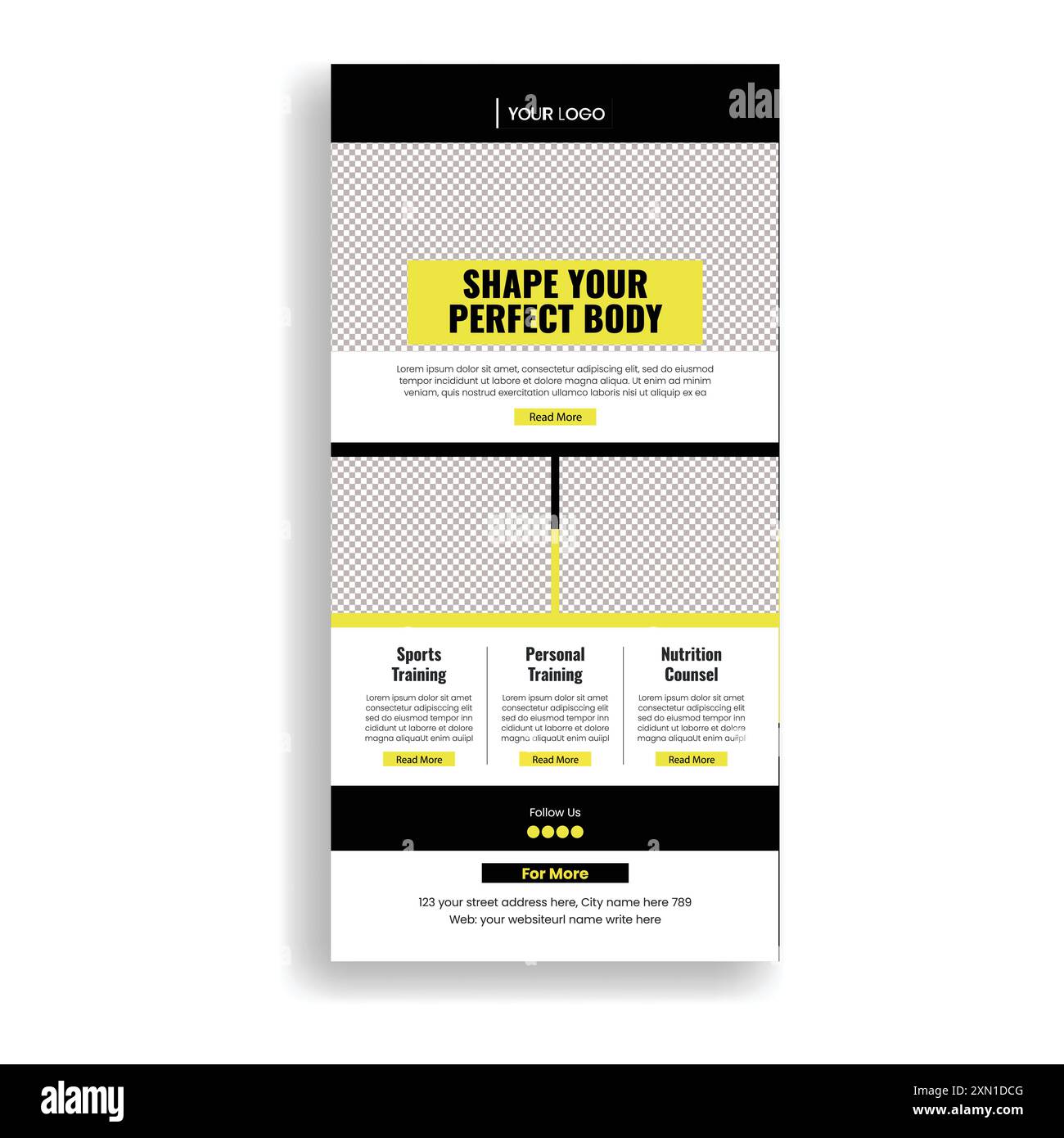 Fitness communication email newsletter template for gym exercise ... Fitness communication email newsletter template for gym exercise ...